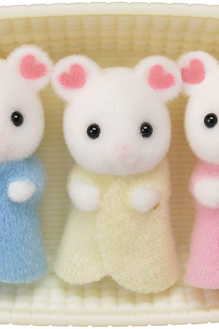 Marshmallow Mouse Triplets- Calico Critters – kitsandkaboodle