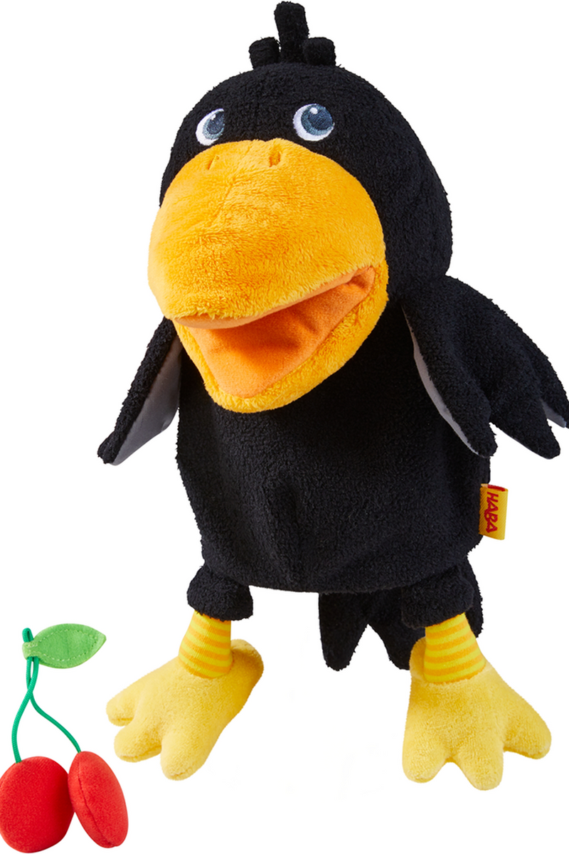 Glove Puppet Theo The Raven – kitsandkaboodle